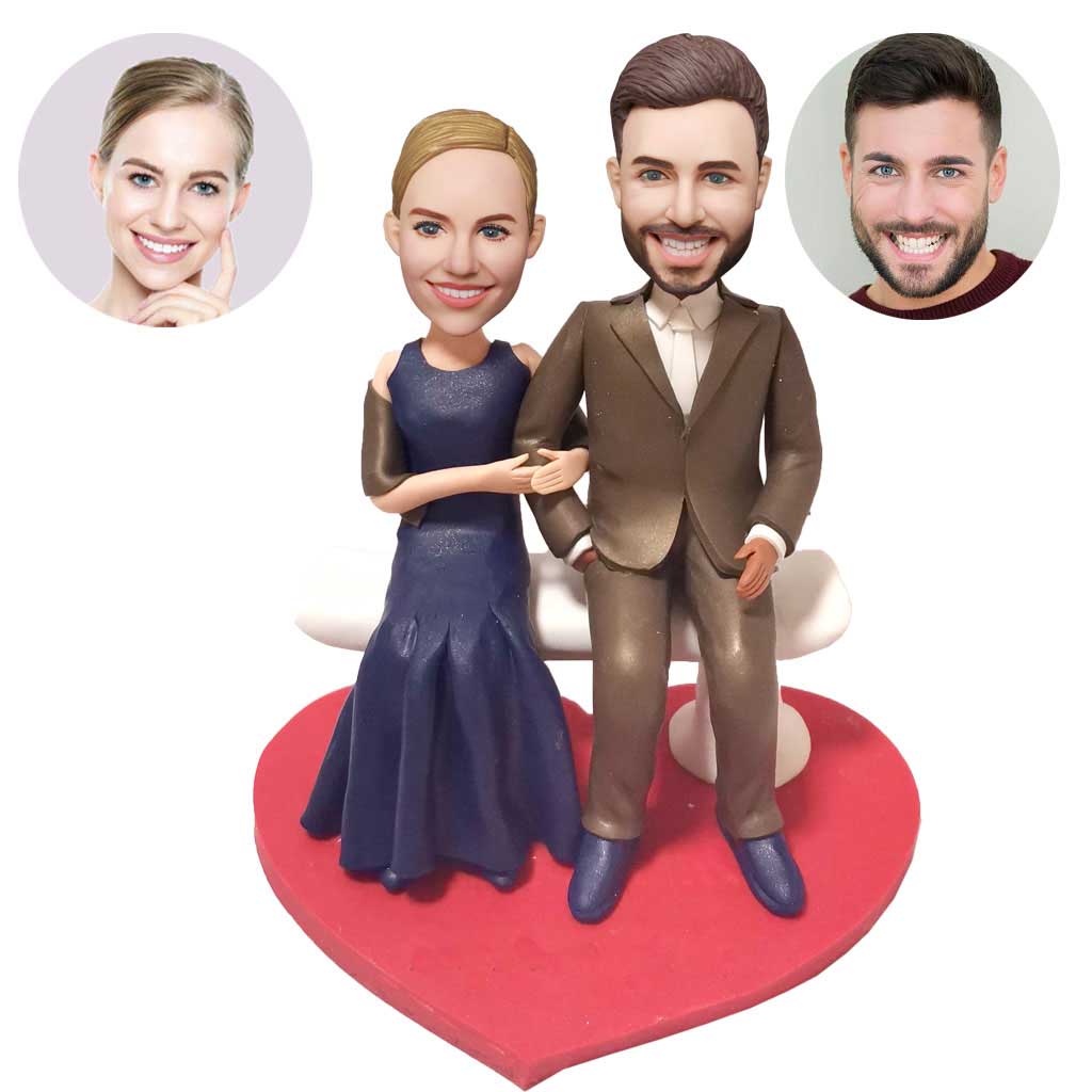 Sit Sweet Wedding Anniversary Custom Bobblehead - Romantic Gift ...